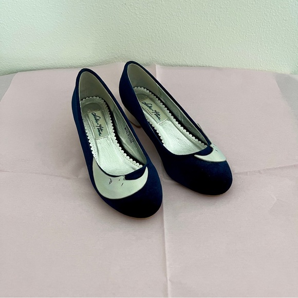Lulu Hun | Shoes | Collectif Blue Velour Lulu Hun Moon Luna Kitten ...